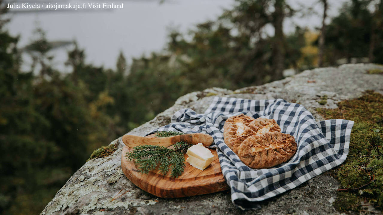 finnish food in nature in finland